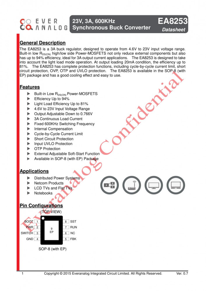 EA8253P8R datasheet page 1