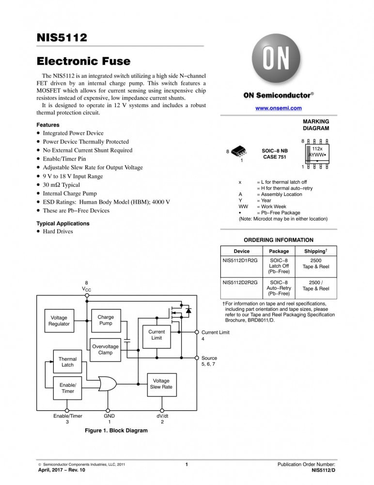 NIS5112 datasheet page 1