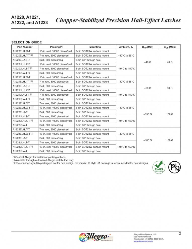 A1221LUATI-T datasheet page 2