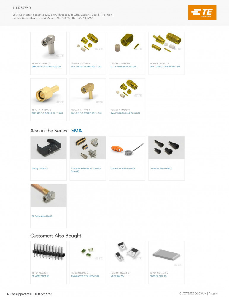 TE Connectivity 1-1478979-0 technical document page 4