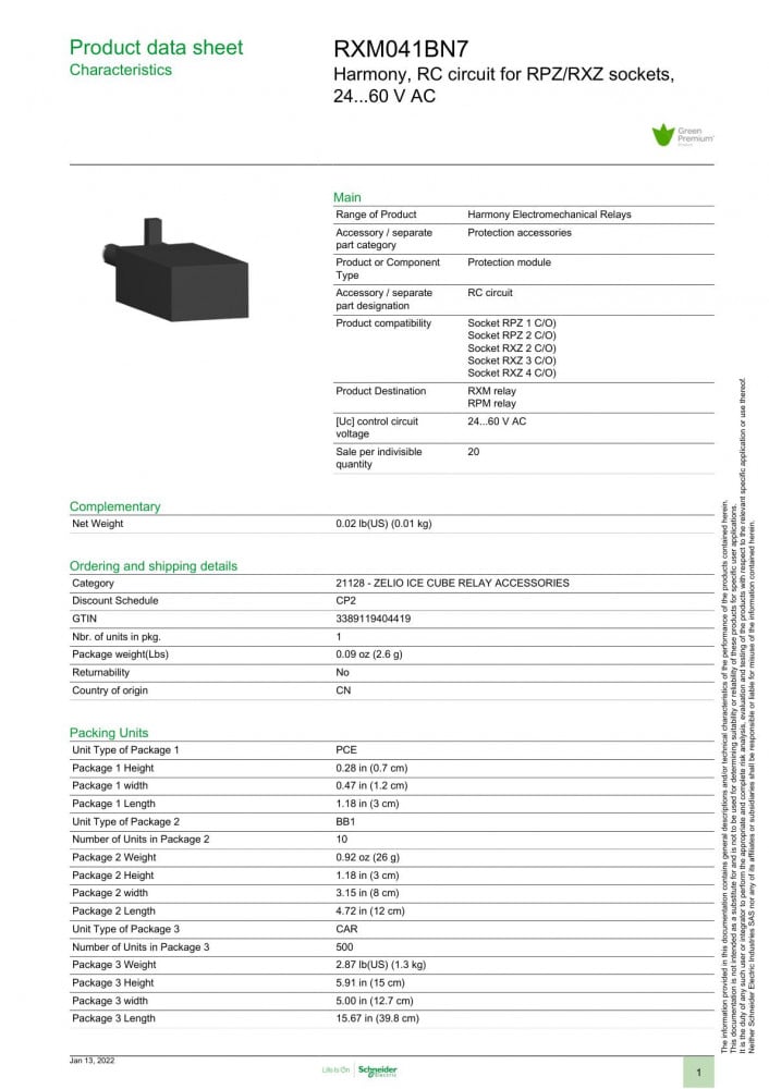 RXM041BN7 technical document page 1