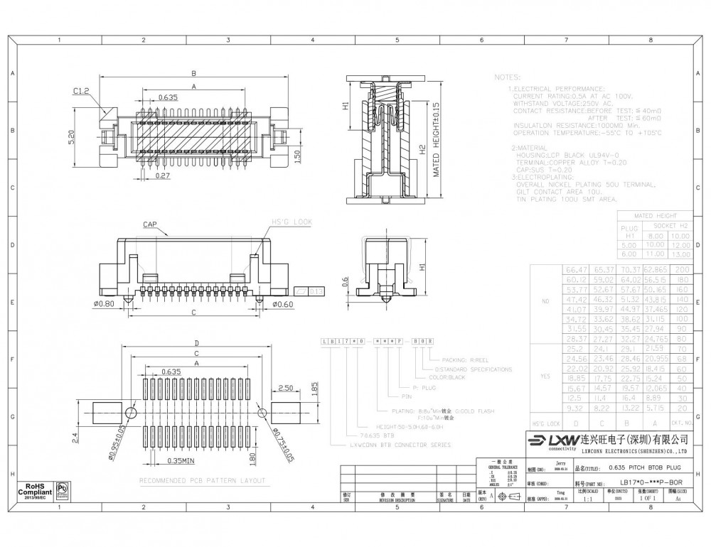 LXWCONN LB1750-G20P-W0R technical drawing page 2