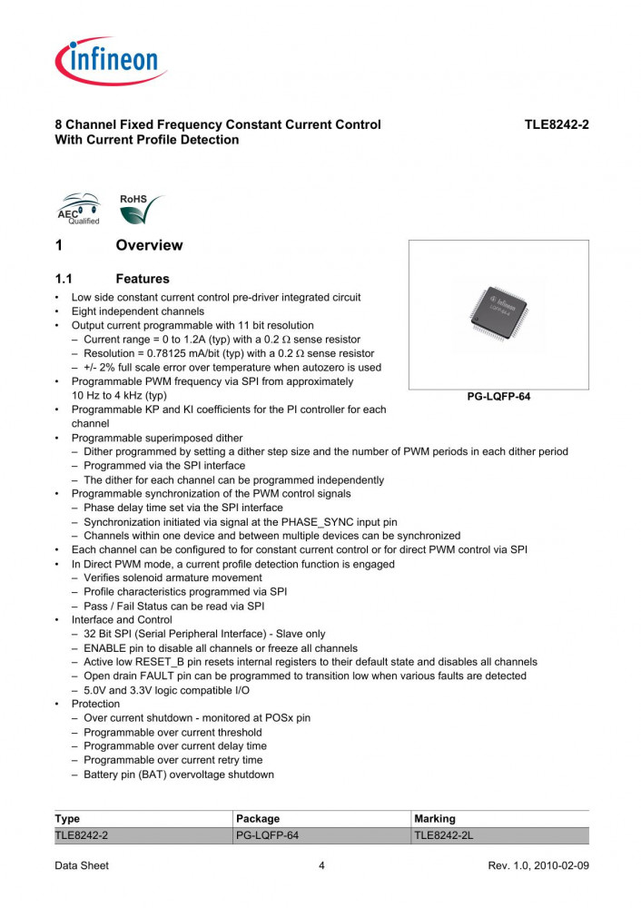 TLE82422LXUMA2 document page 4