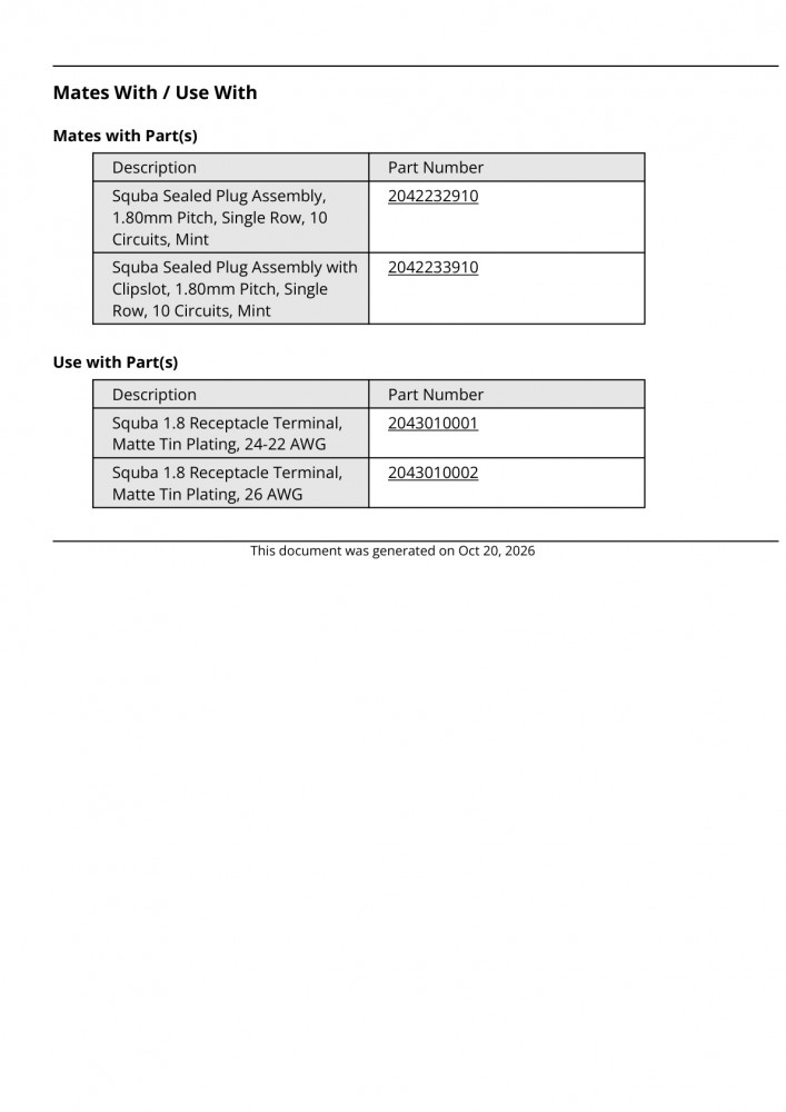 MOLEX 2042200910 technical document page 3