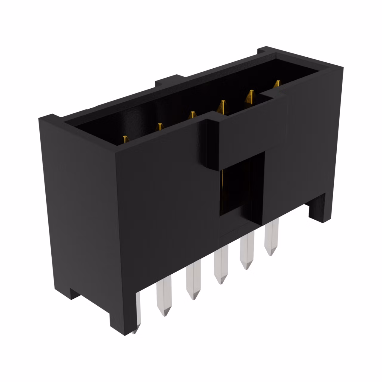 C-Grid III PCB Header, 2.54mm Pitch, Through Hole, Single Row, Vertical, Shrouded, 6 Circuits, 0.05µm Gold (Au) Flash Plating for sale