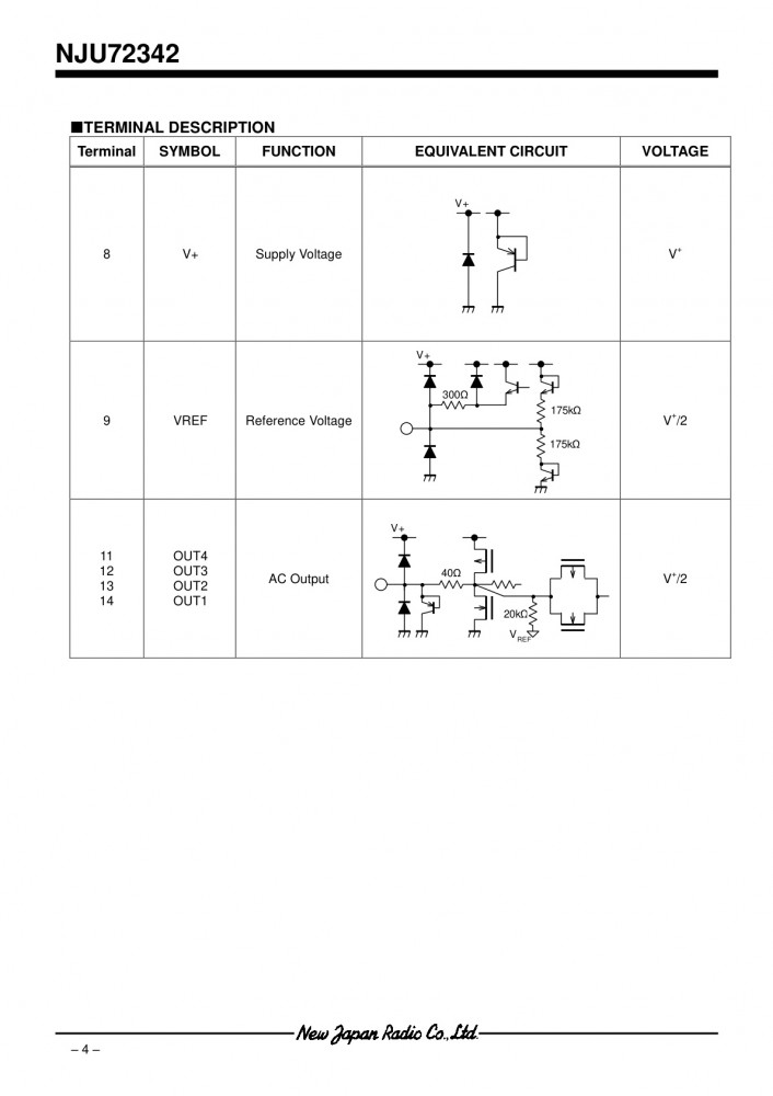 NJU72342 datasheet page 4