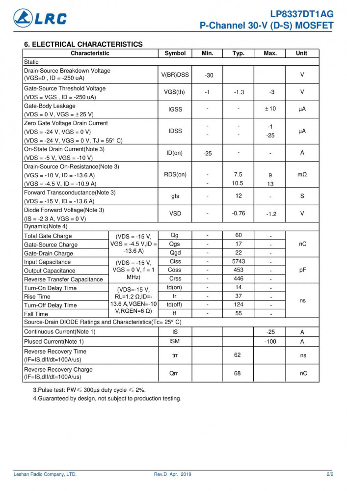 LP8337DT1AG datasheet page 2