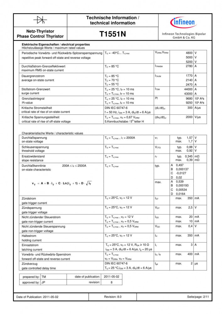 T1551N technical document page 2