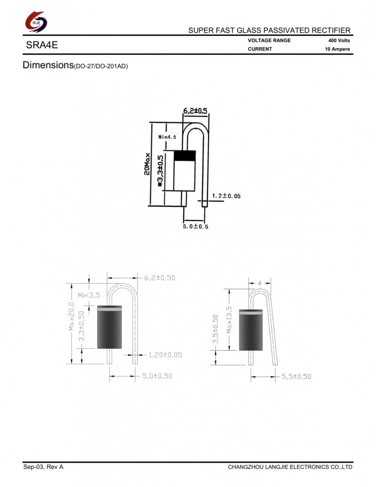 SRA4E datasheet page 3