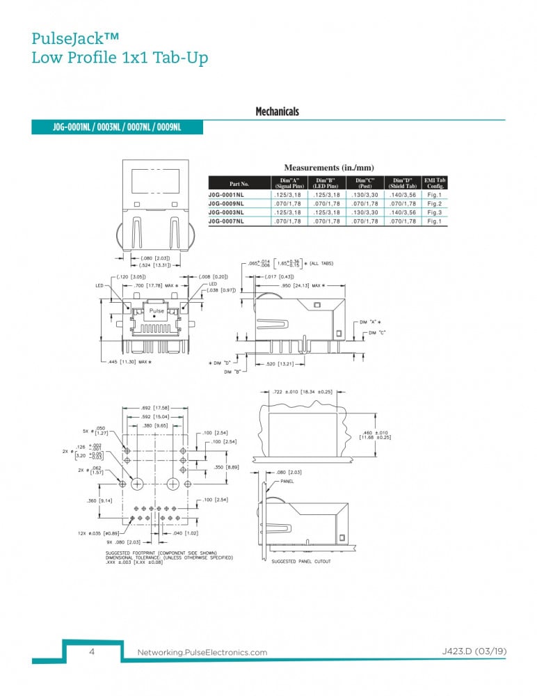 PULSE J0G-0001NL datasheet page 4