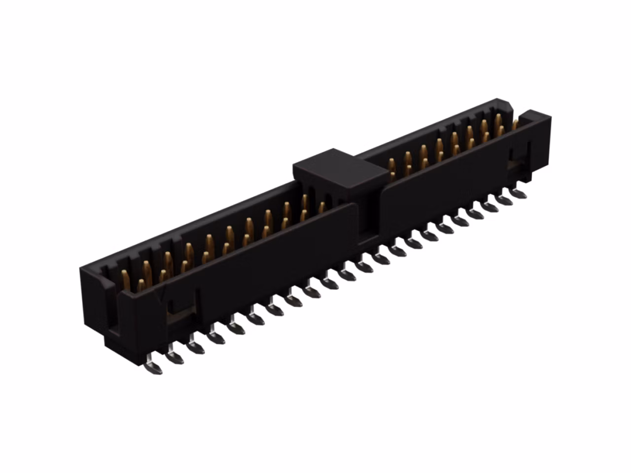 2.00mm Pitch, Milli-Grid PCB Header, Dual Row, Vertical, Surface Mount, Shrouded, 44 Circuits, 0.76µm Gold (Au) Plating, Dual Side Slots, Dual Friction Locks, Center Polarization, with Cap, Tube for sale