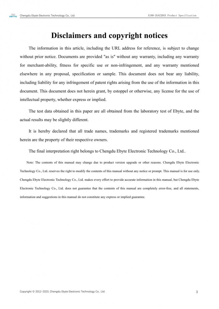 E180-2G4Z20SX datasheet page 4