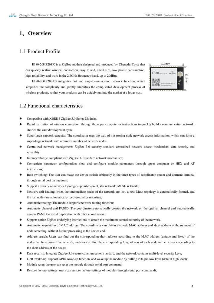 E180-2G4Z20SX datasheet page 5