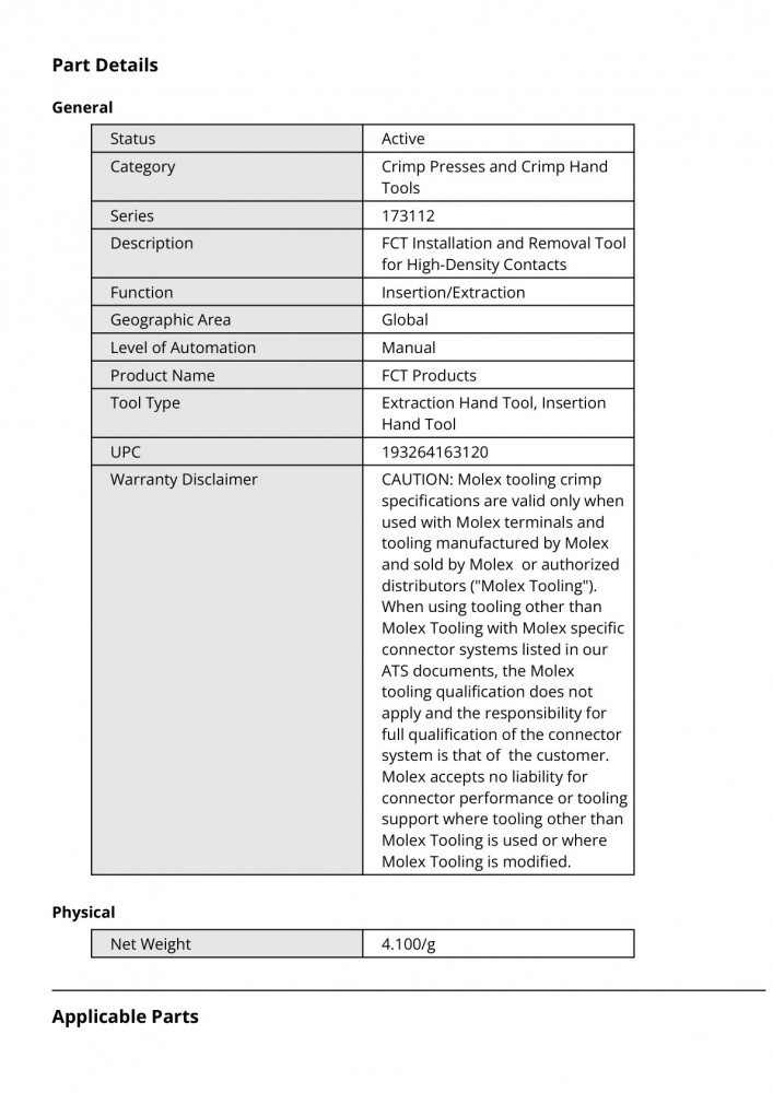 MOLEX 1731121746 technical document page 2