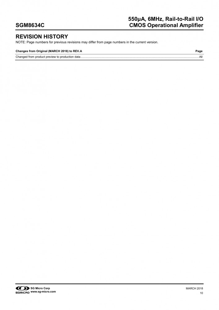 SGM8634C datasheet page 10