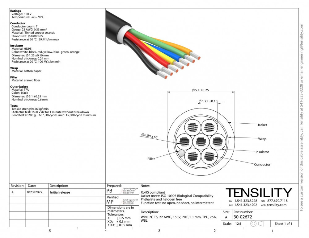 Tensility International 30-02672 product drawing preview