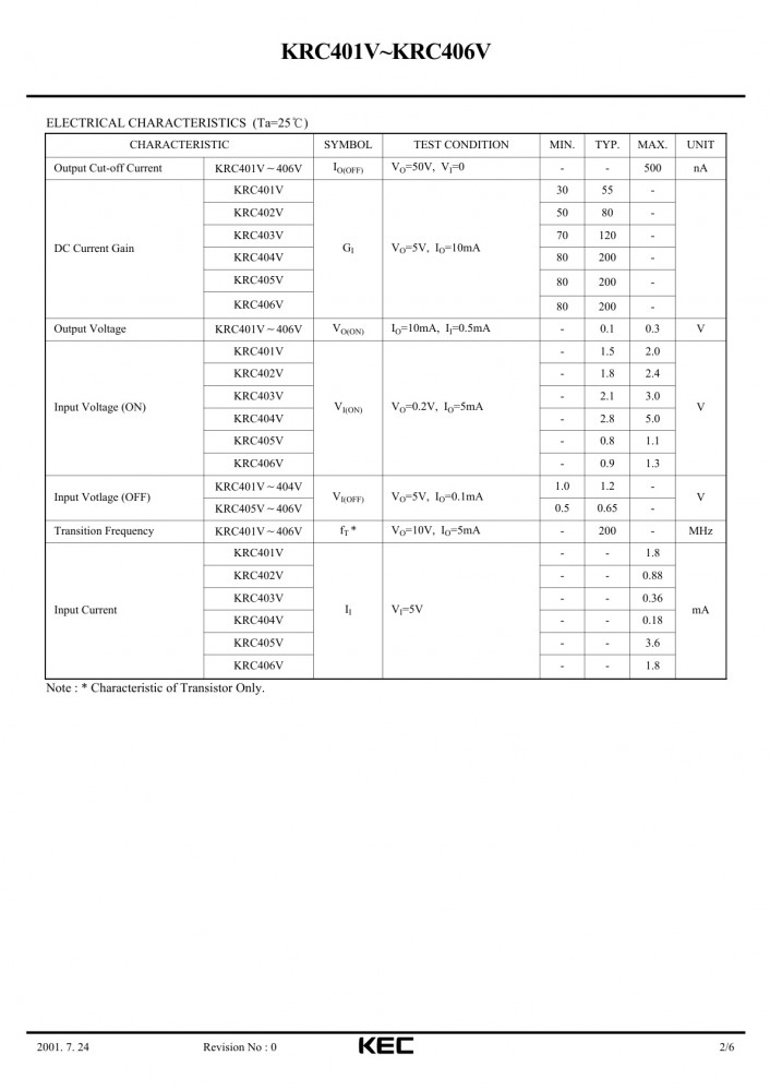 KEC KRC404V datasheet page 2