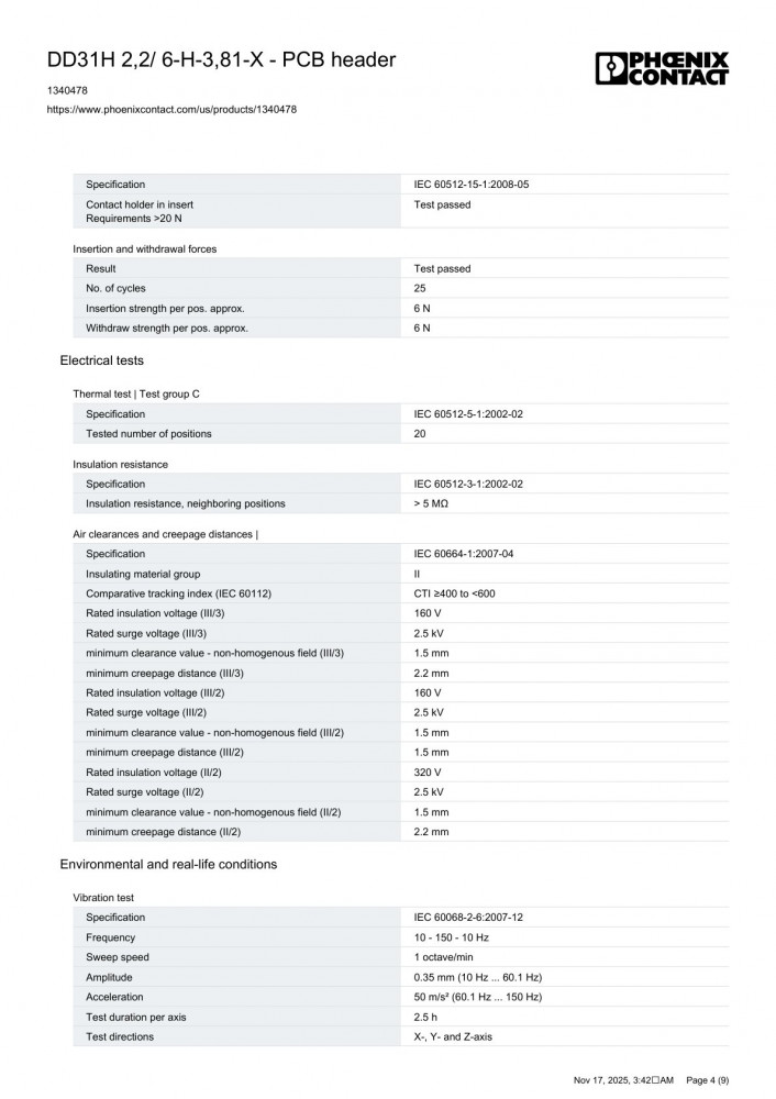 Phoenix Contact 1340478 technical document page 4