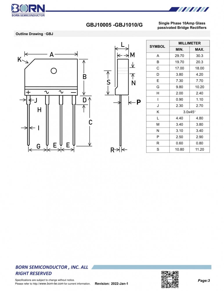 GBJ1010 datasheet page 3