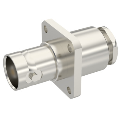 BNC / STRAIGHT SQUARE FLANGE JACK CLAMP TYPE - CABLE 6/75+93 for sale