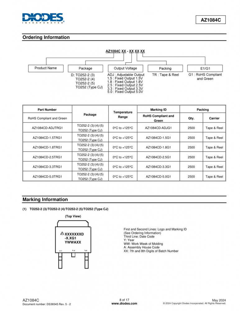 AZ1084C datasheet page 8