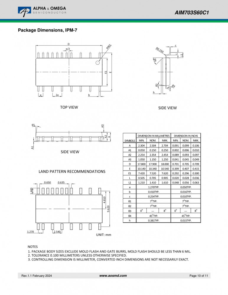 AIM703S60C1 datasheet page 10