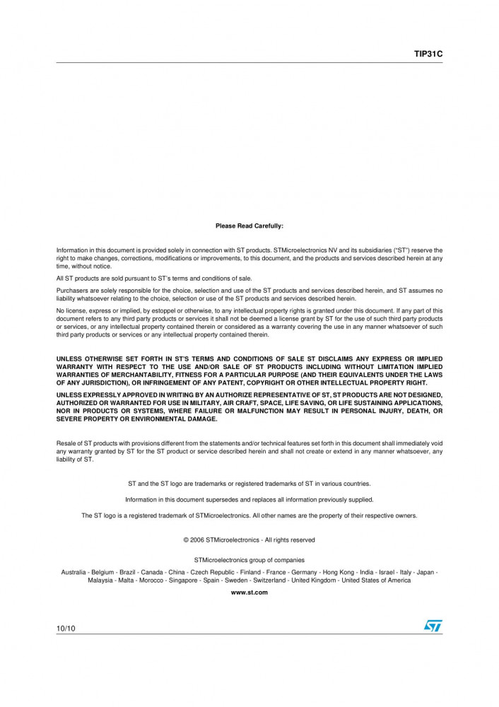 TIP31C datasheet page 10