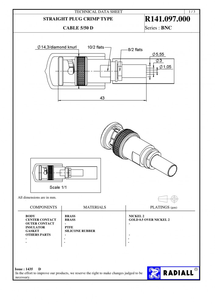 R141097000 product documentation page 1