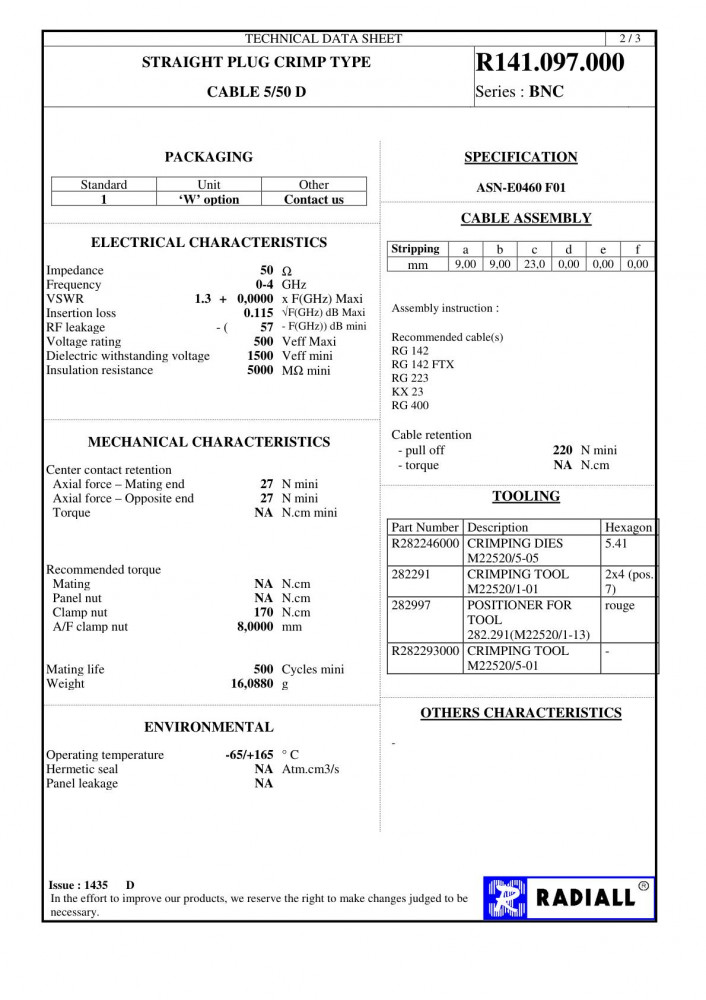 R141097000 product documentation page 2