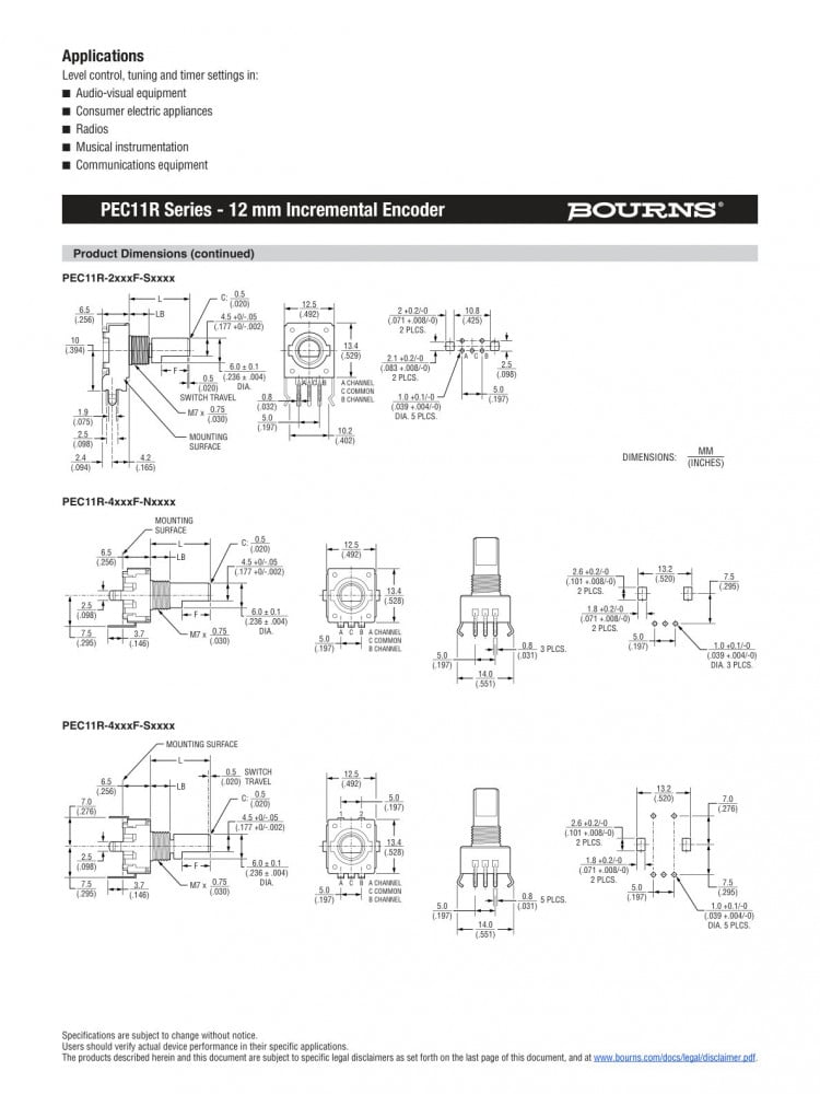 BOURNS PEC11R datasheet page 2