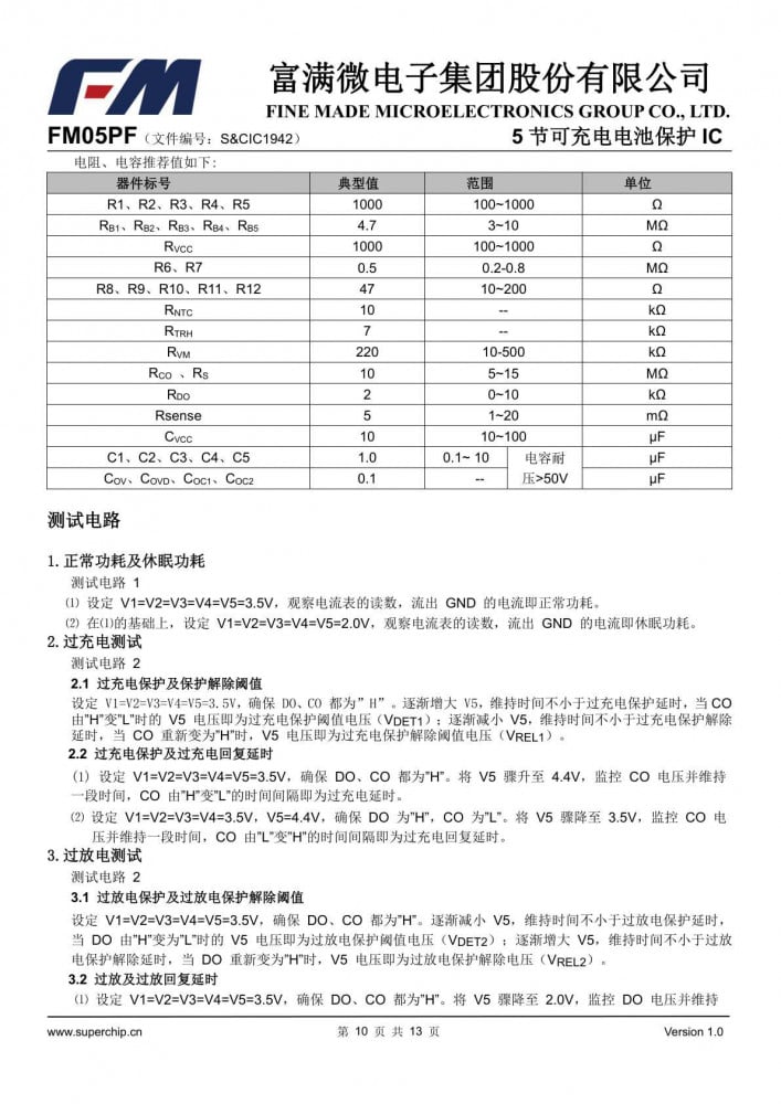 FM05PF datasheet page 10