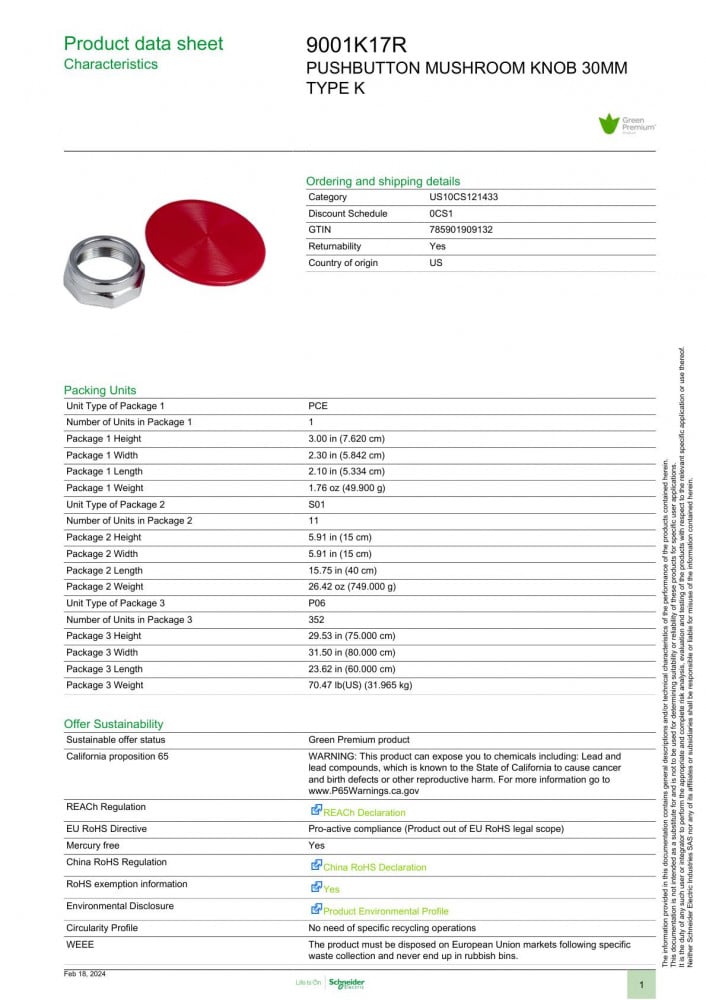 9001K17R technical document page 1