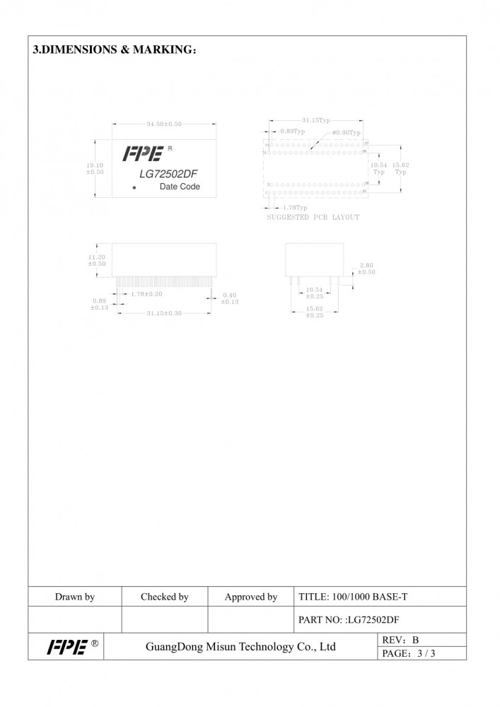 LG72502DF suggested PCB layout page