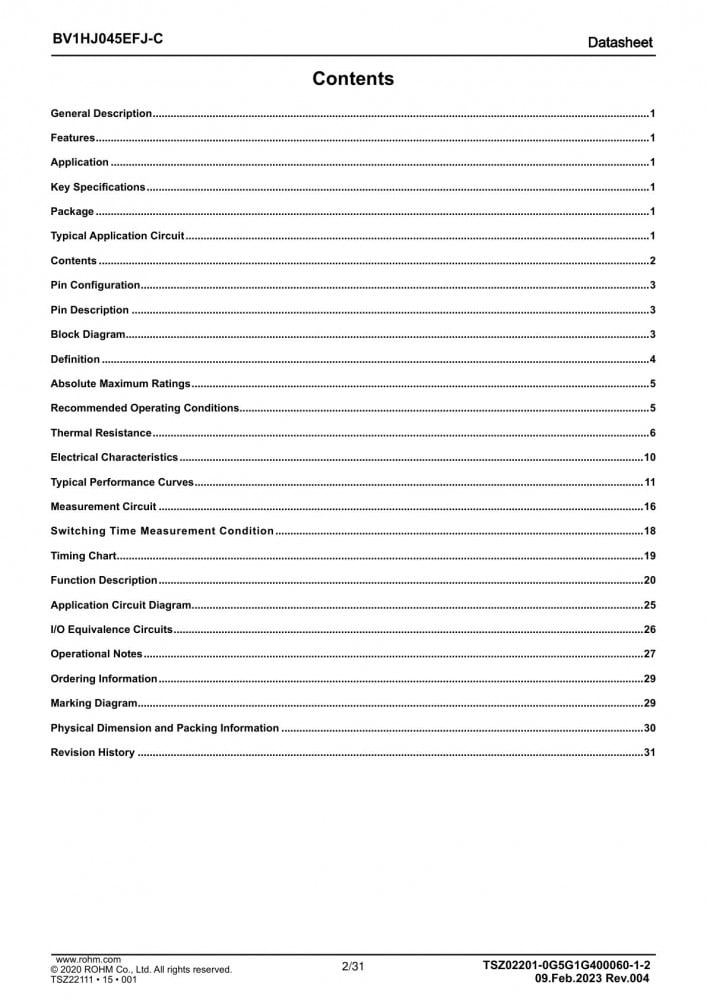 BV1HJ045EFJ-CE2 datasheet page 2
