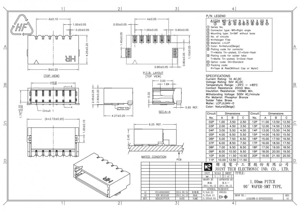 A1024WR-S-08PNLNT1T00R technical document preview