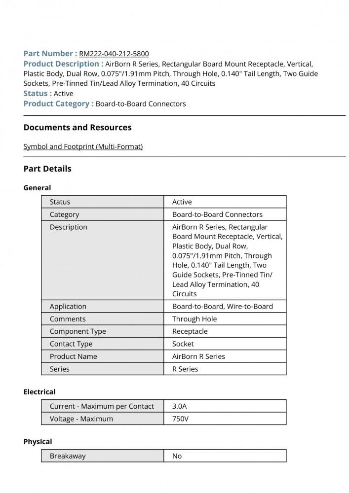 RM222-040-212-5800 product document image, page 1