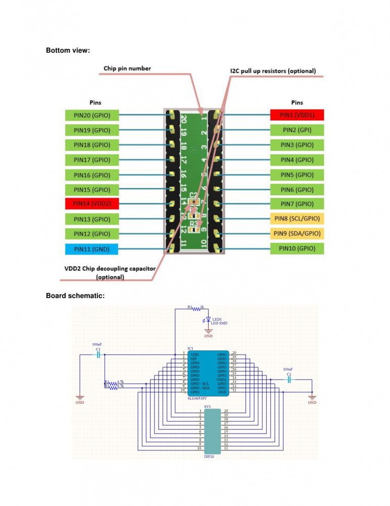 SLG46538M-DIP GreenPAK DIP Adapter technical document page 2