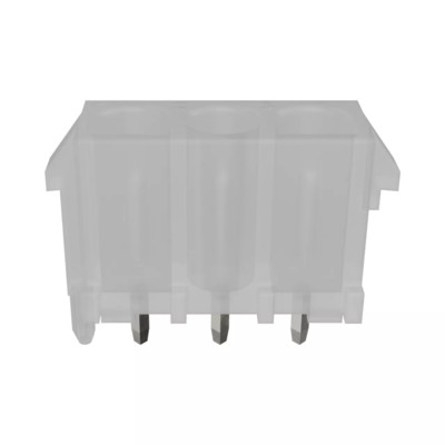 MLX Power Connector Header, 6.35mm Pitch, Vertical, with Compliant Polarizing Peg, Nylon 94V-2, Natural (Translucent), 3 Circuits for sale