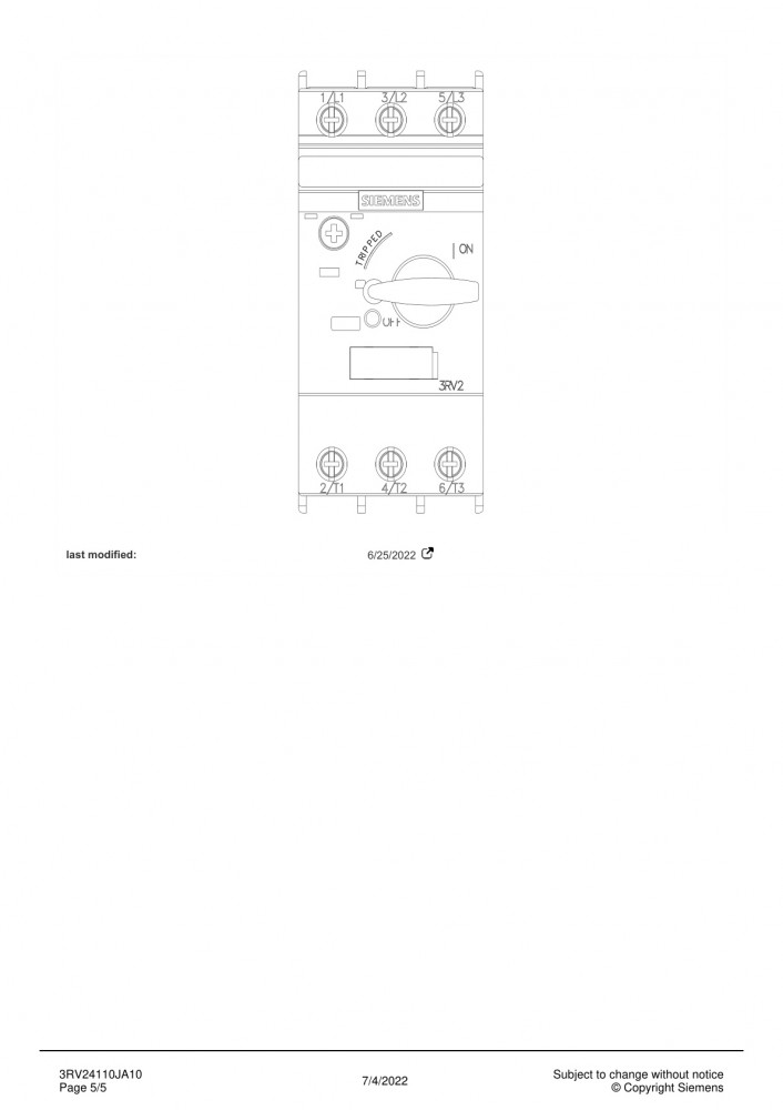 3RV24110JA10 datasheet page 5