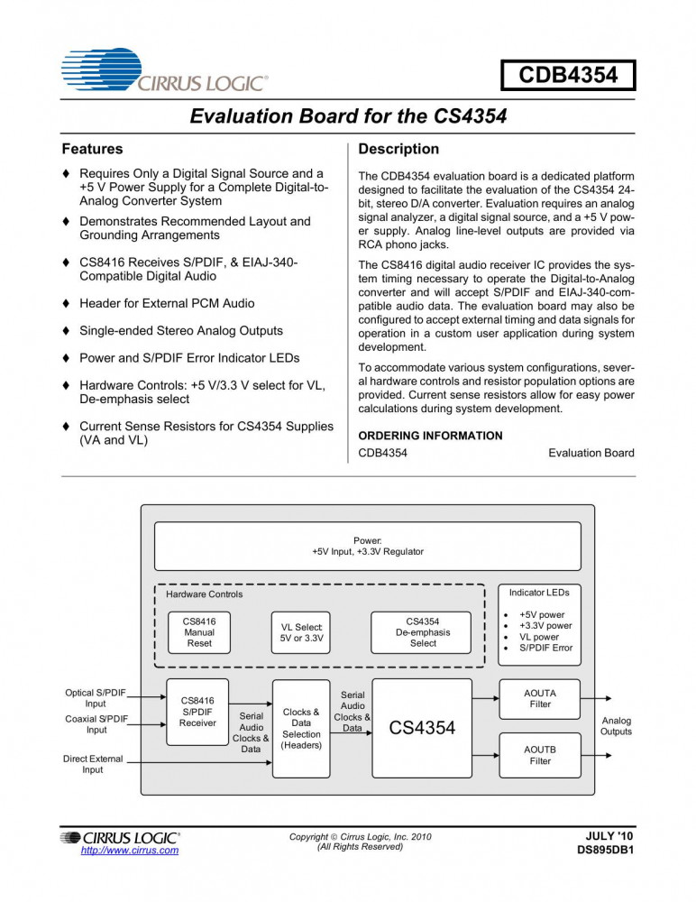 CDB4354 documentation page 1