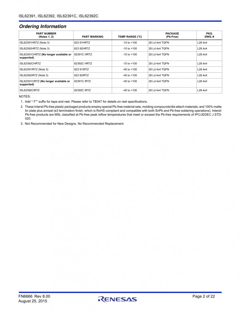 ISL62392CIRTZ-T datasheet page 2
