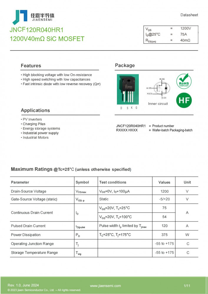 JNCF120R040HR1 datasheet page 1