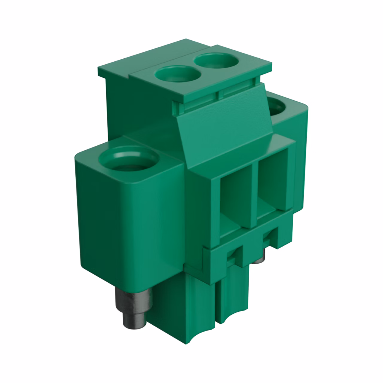 3.50mm Pitch Eurostyle Vertical Plug, with Retention Screws, Rear Wire Entry, Green Housing, 2 Circuits for sale