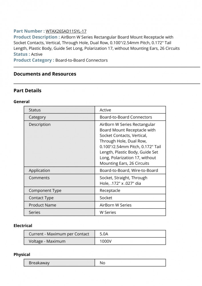 WTAX26SAD11SYL-17 product document image 1