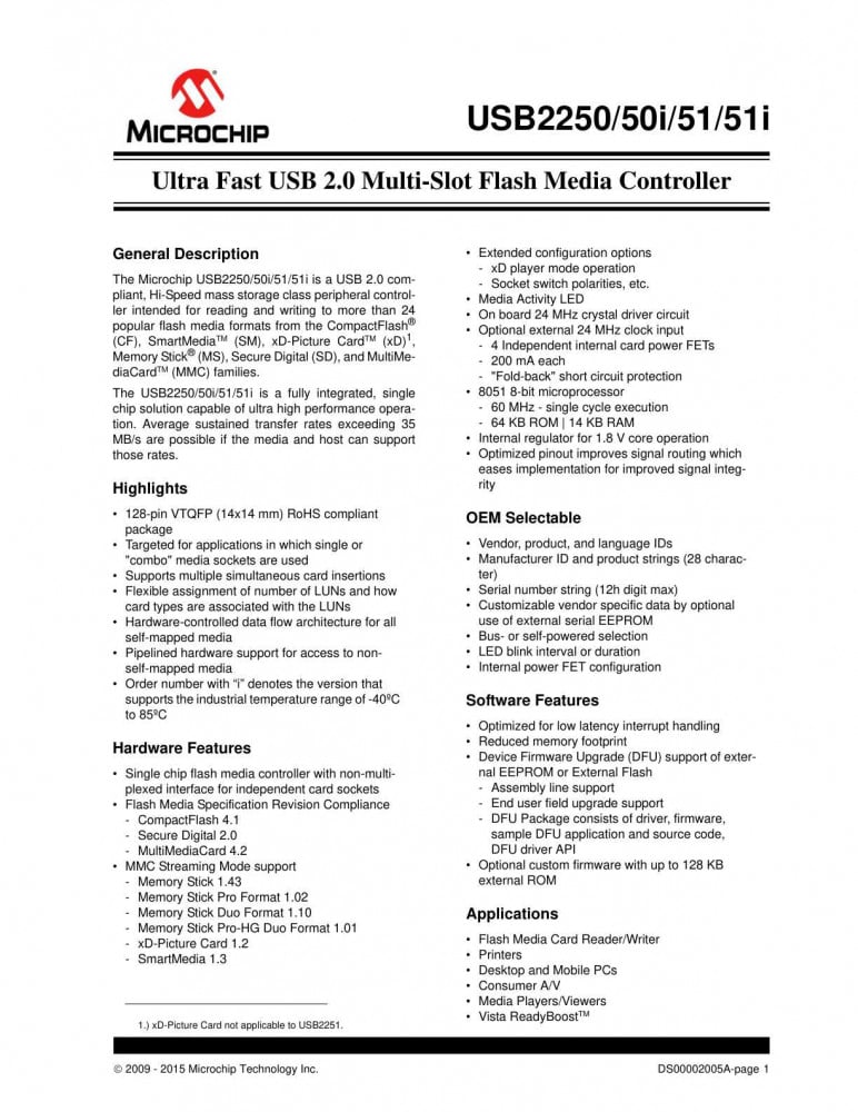 EVB-USB2250 technical document page 1