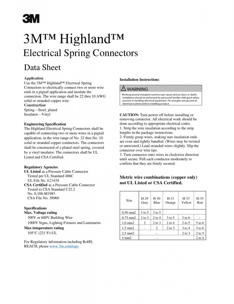 3M H-33-KEG datasheet page 1