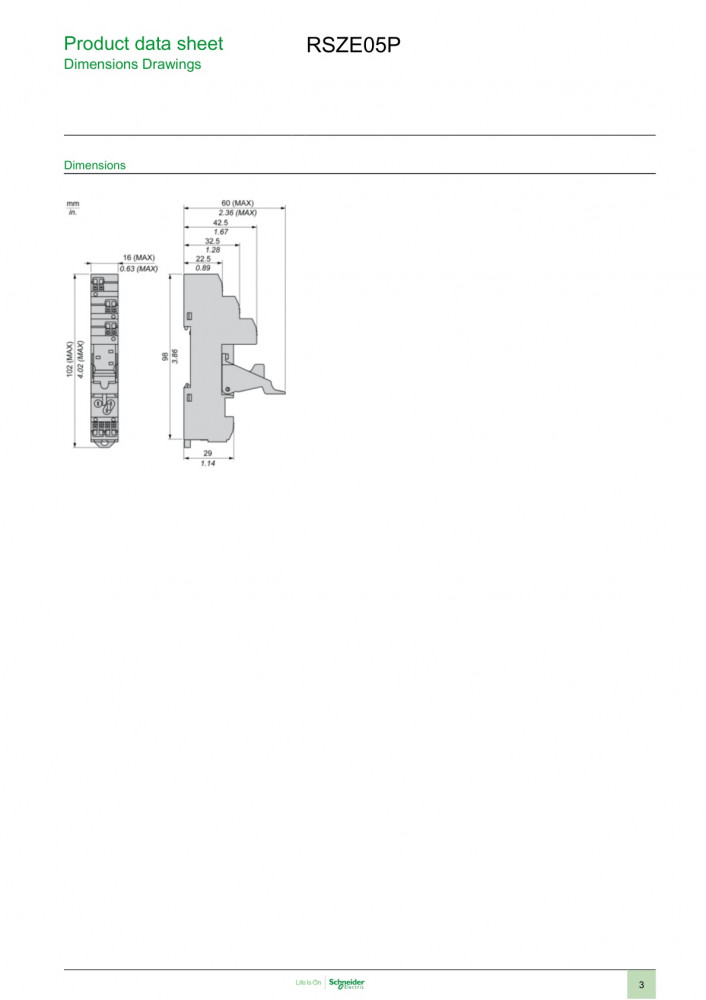 RSZE05P technical document page 3