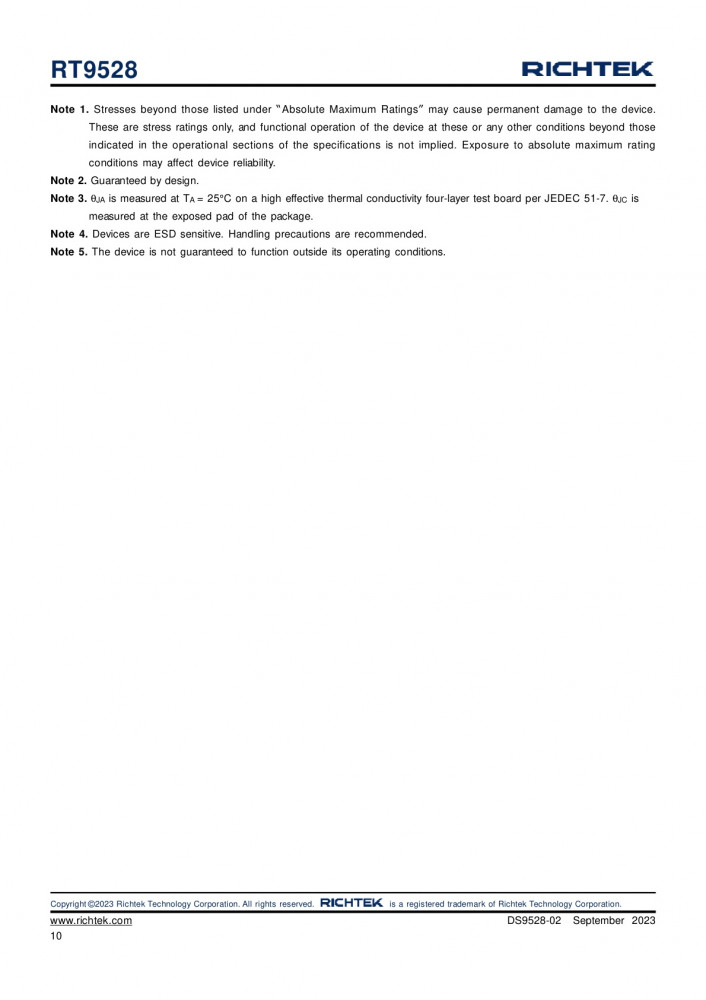 RT9528 datasheet page 10