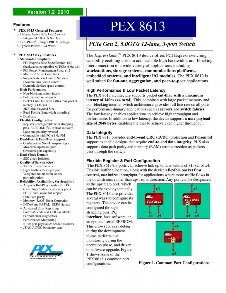 PEX8613 document page 1