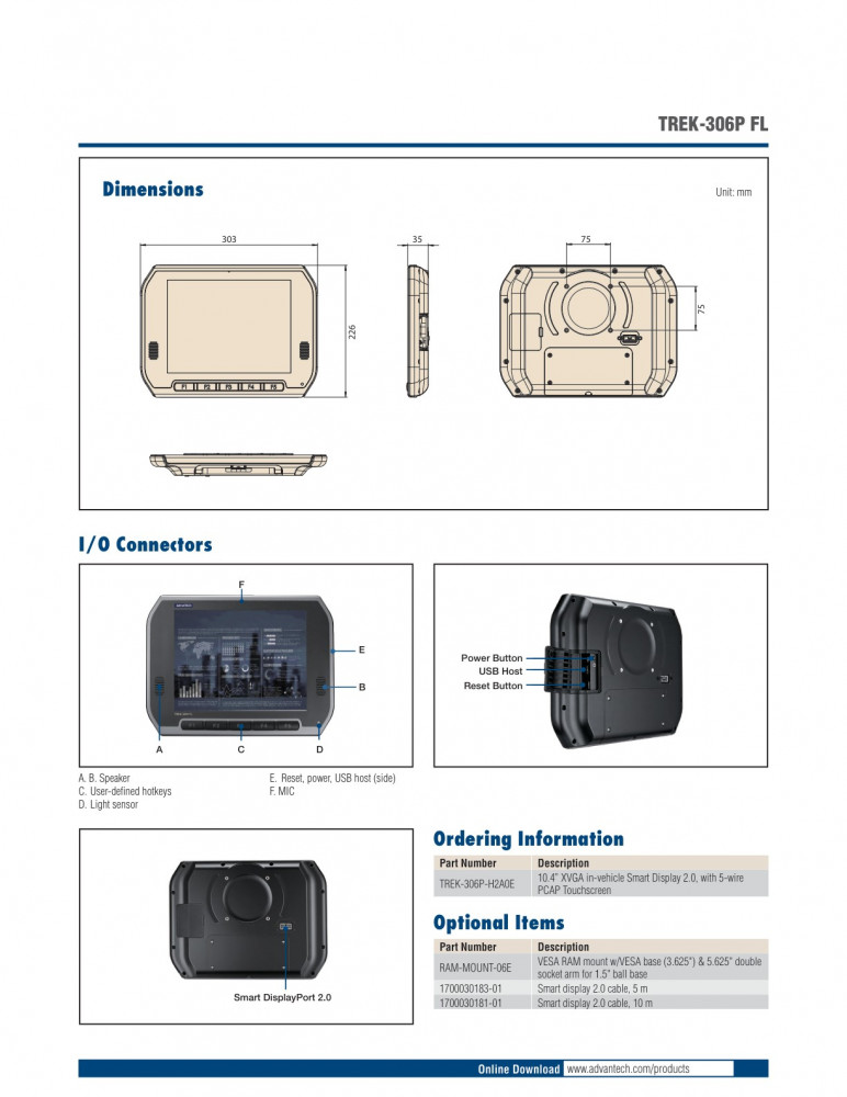 TREK-306P FL product documentation page 2